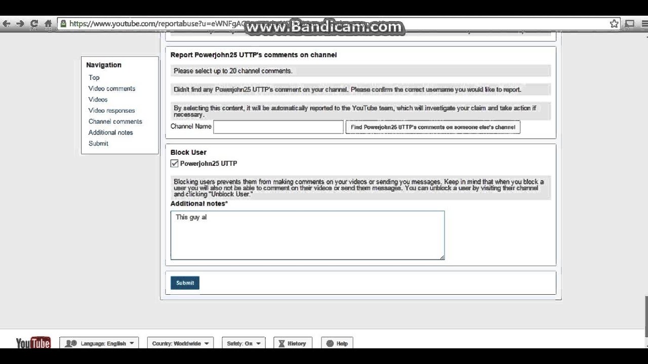 I report Powerjohn25 UTTP - YouTube