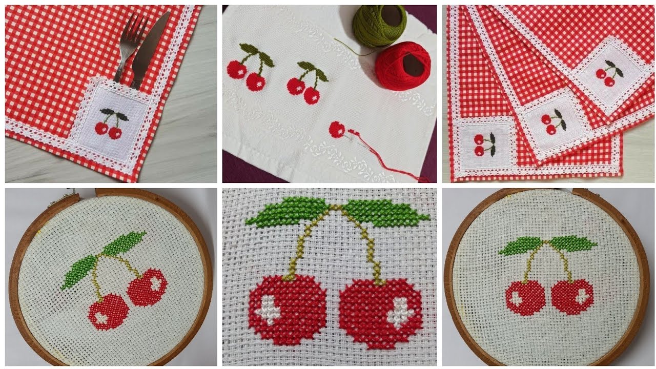Cross Stitch patterns / Easy Cherry 🍒 Cross Stitch pattern / #cherry ...