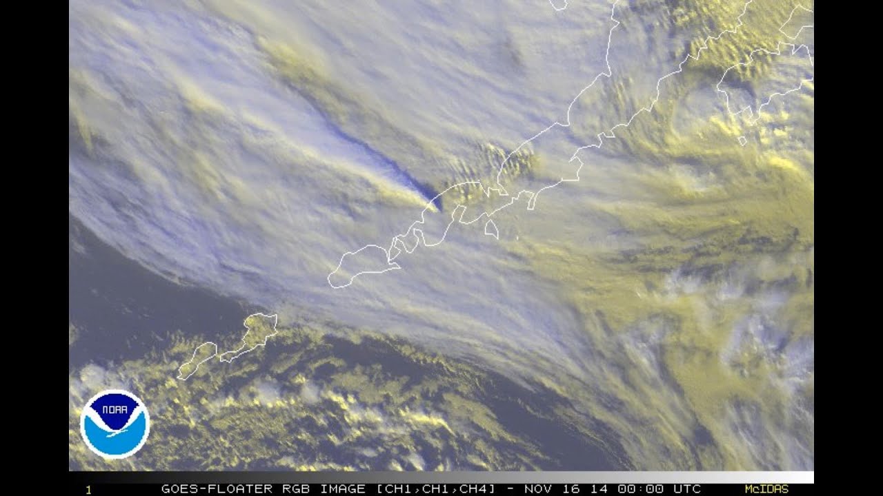 November 13 - 16, 2014 : Eruption of Mount Pavlof, Alaska - YouTube