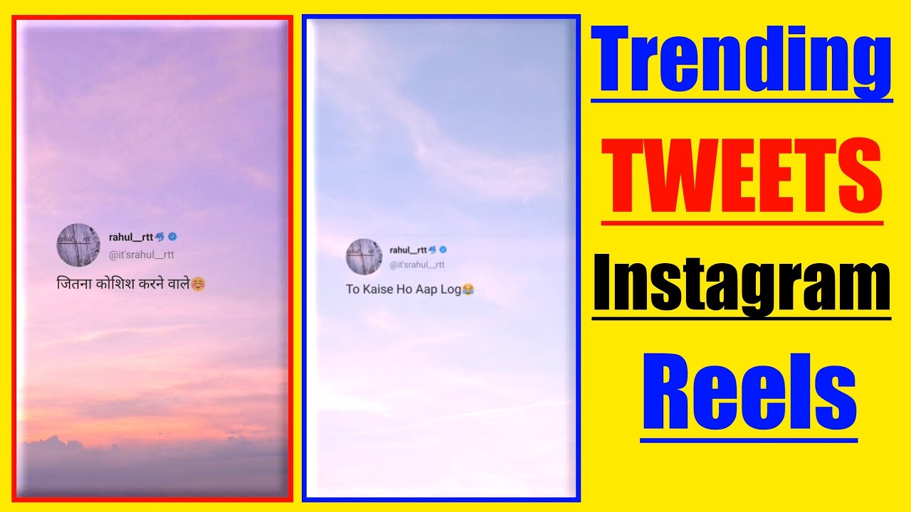 How To Make Tweet Reels|How To Add Tweet In Video|Twitter Caption Video ...