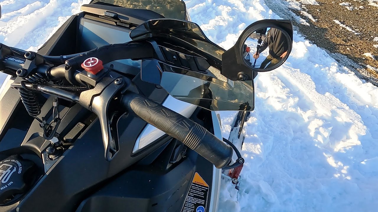🛷SKI-DOO PIVOTING MIRROR KIT FOR HANDGUARDS INSTALL | 2024 SKI-DOO MXZ ...