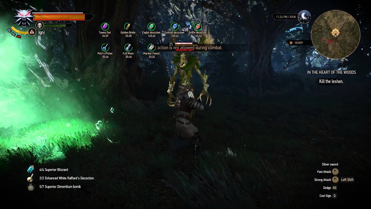 Witcher 3 - Ancient Leshen Battle - YouTube