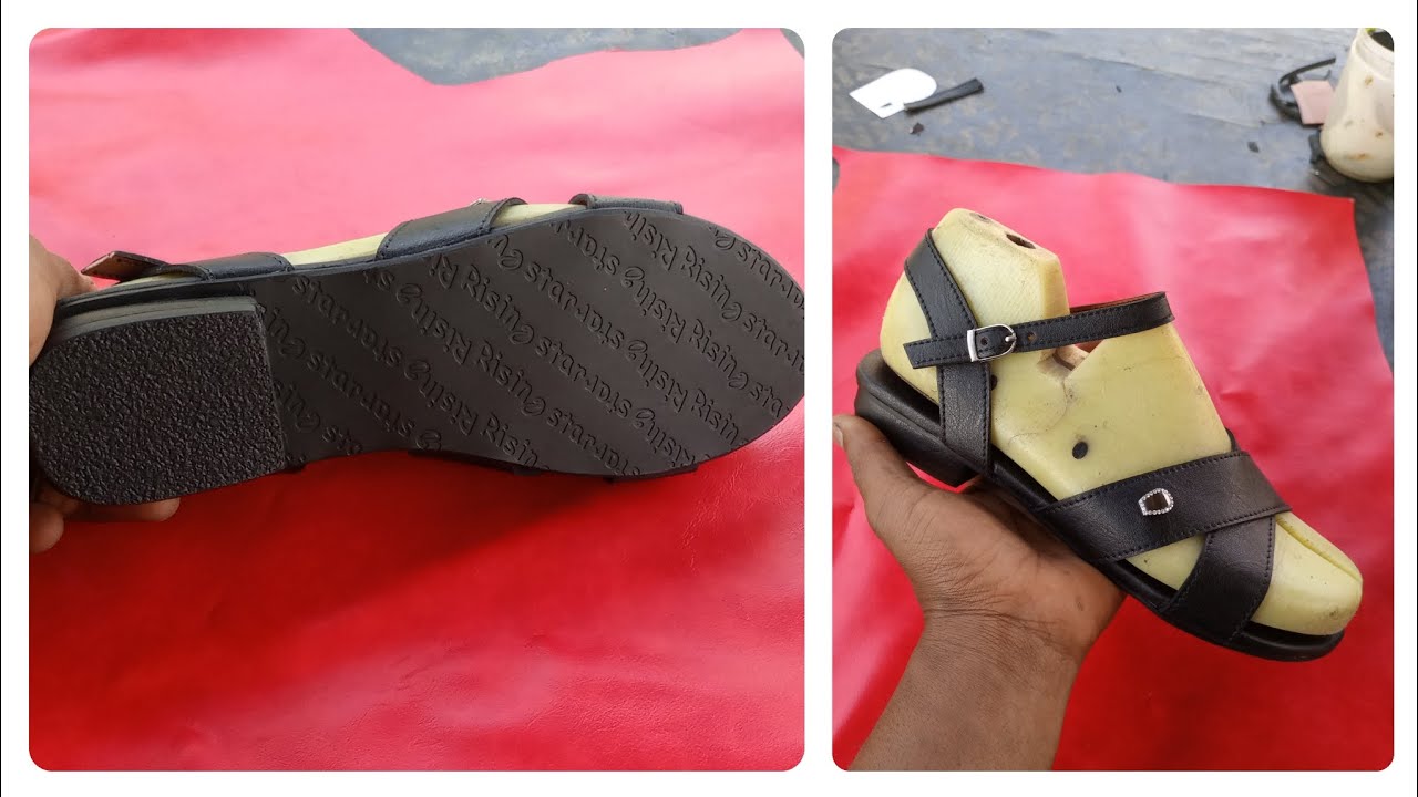 making a sandals sole for female | handmade sandals - YouTube