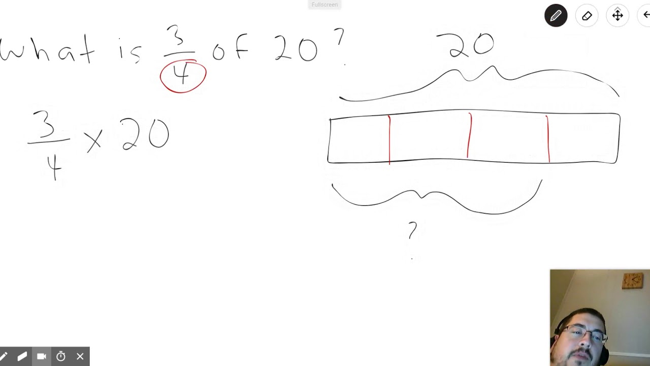 Using A Tape Diagram To Multiply A Fraction By A Whole Number YouTube