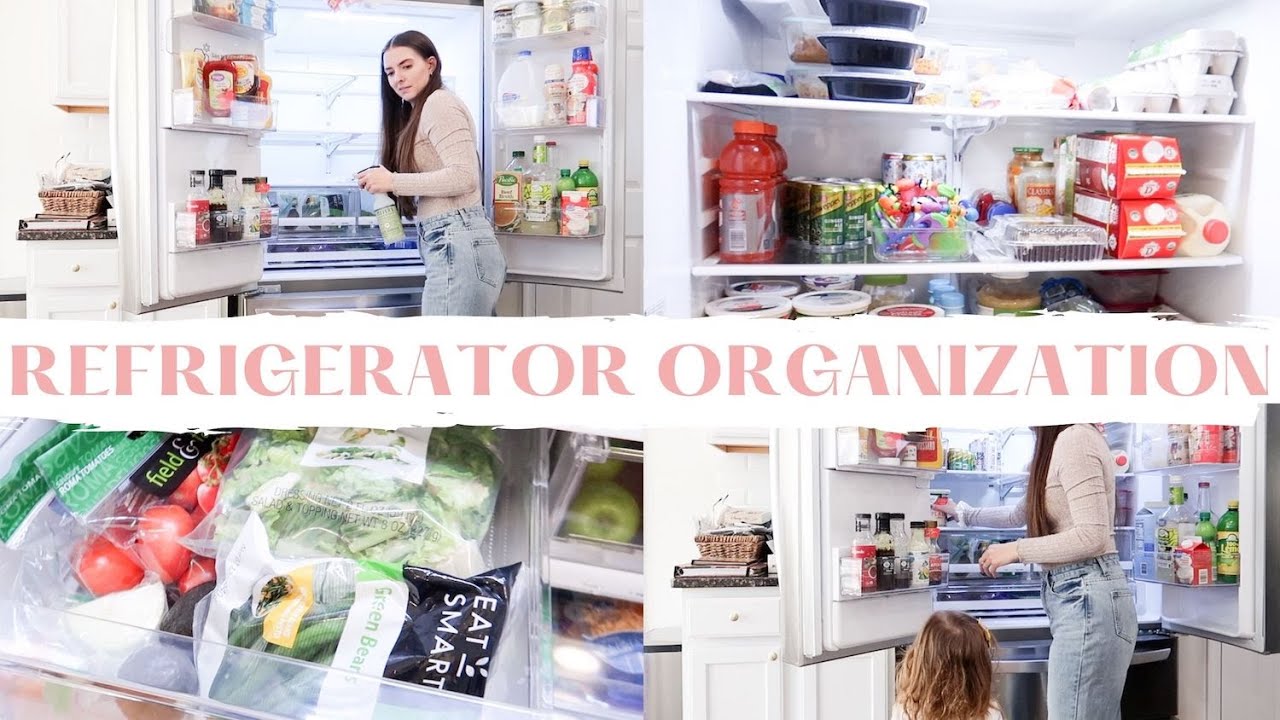 REFRIGERATOR ORGANIZATION 2021 | DECLUTTERING + CLEANING OUT MY FRIDGE ...