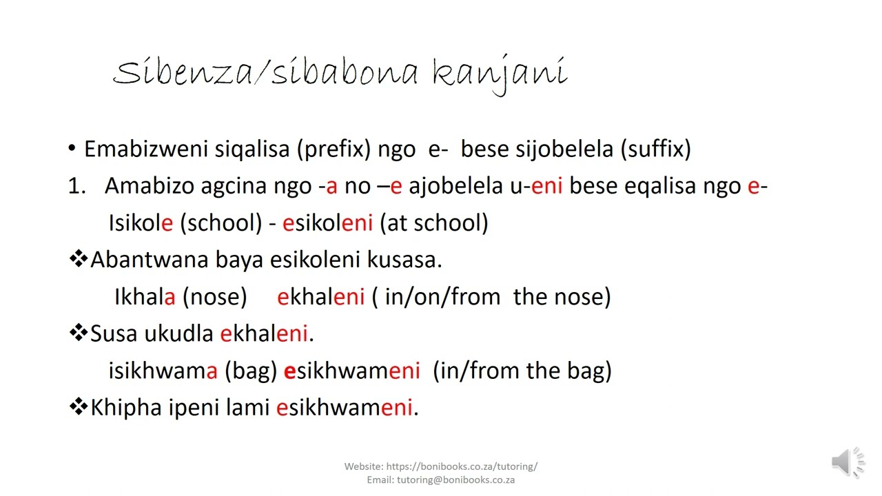 IsiZulu Lesson 8 Ondaweni Locatives YouTube IsiZulu Lesson 8 Ondaweni Locatives YouTube