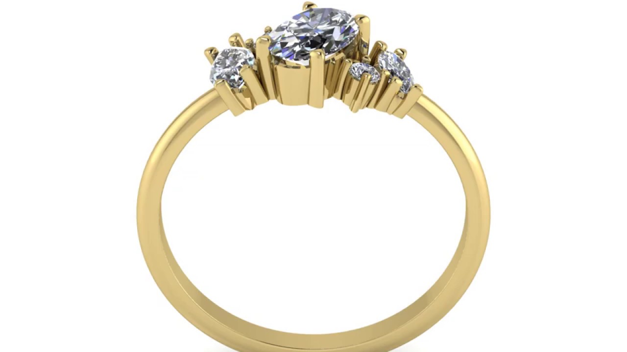 Atlantis, Diamond and Yellow Gold Ring - YouTube