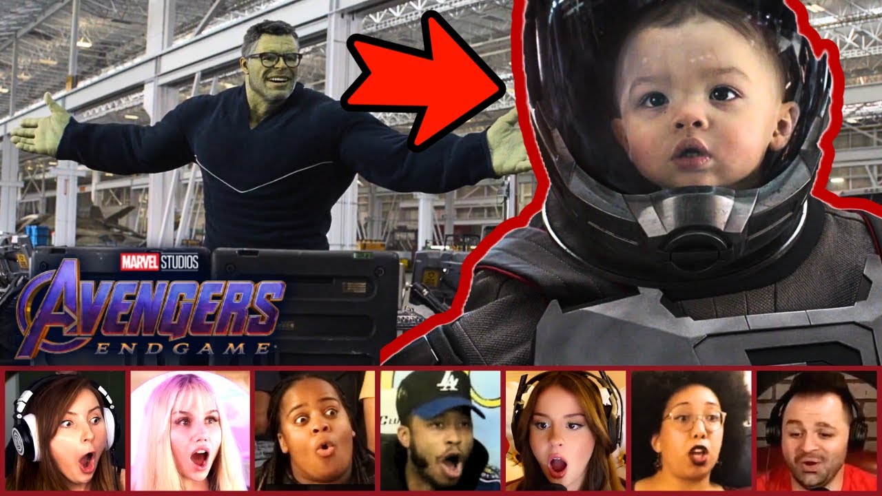 Reactors Reacting to SMART HULK Time Travel Test Scene from Avengers ...