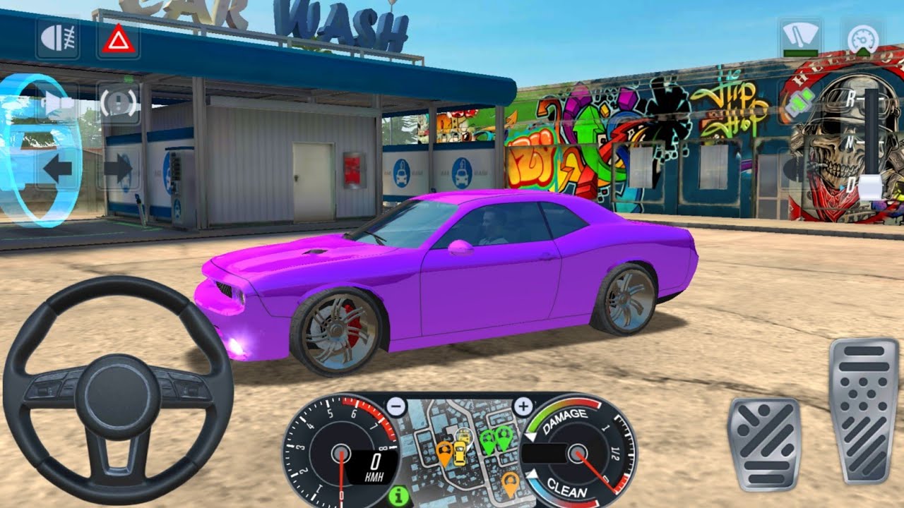 DODGE CHALLENGER SRT HELLCAT CAR SIMULATOR GAMEPLAY - TAXI SIM 22 ...