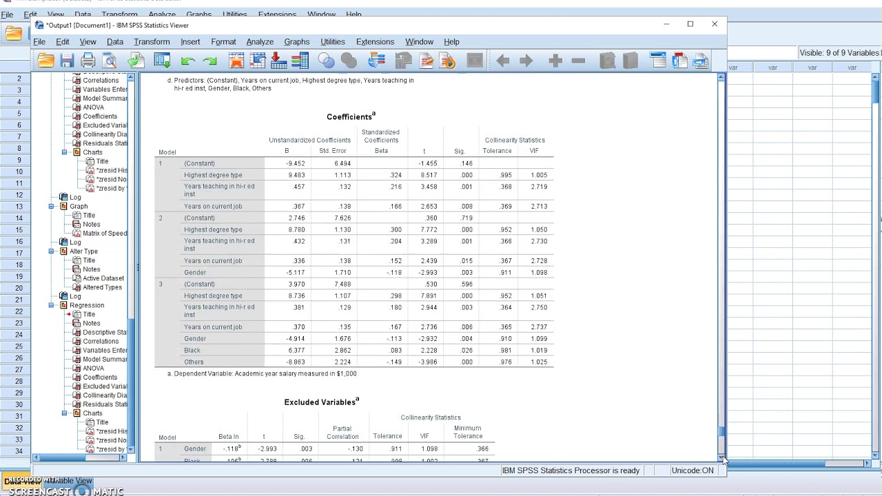 Block entry in multiple regression - YouTube