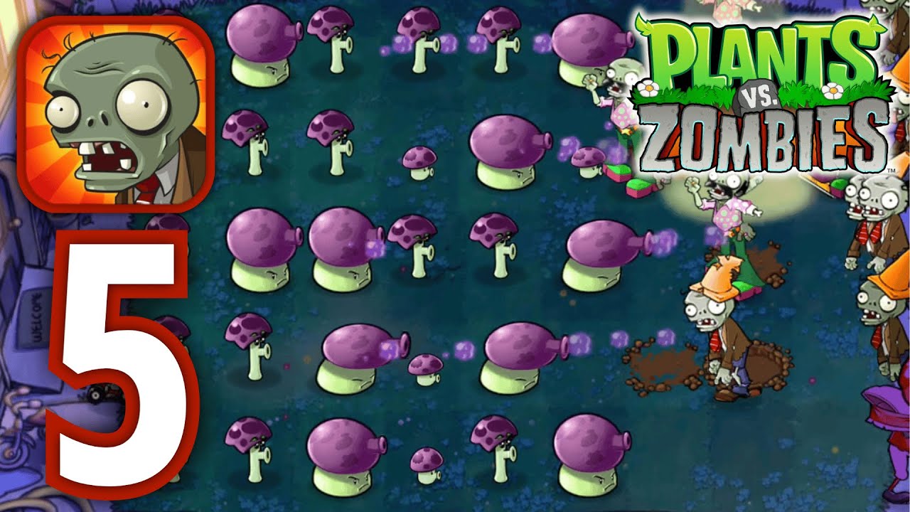 Plants Vs Zombies - Levels 7-10 NIGHT (Playthrough Part 5) - YouTube