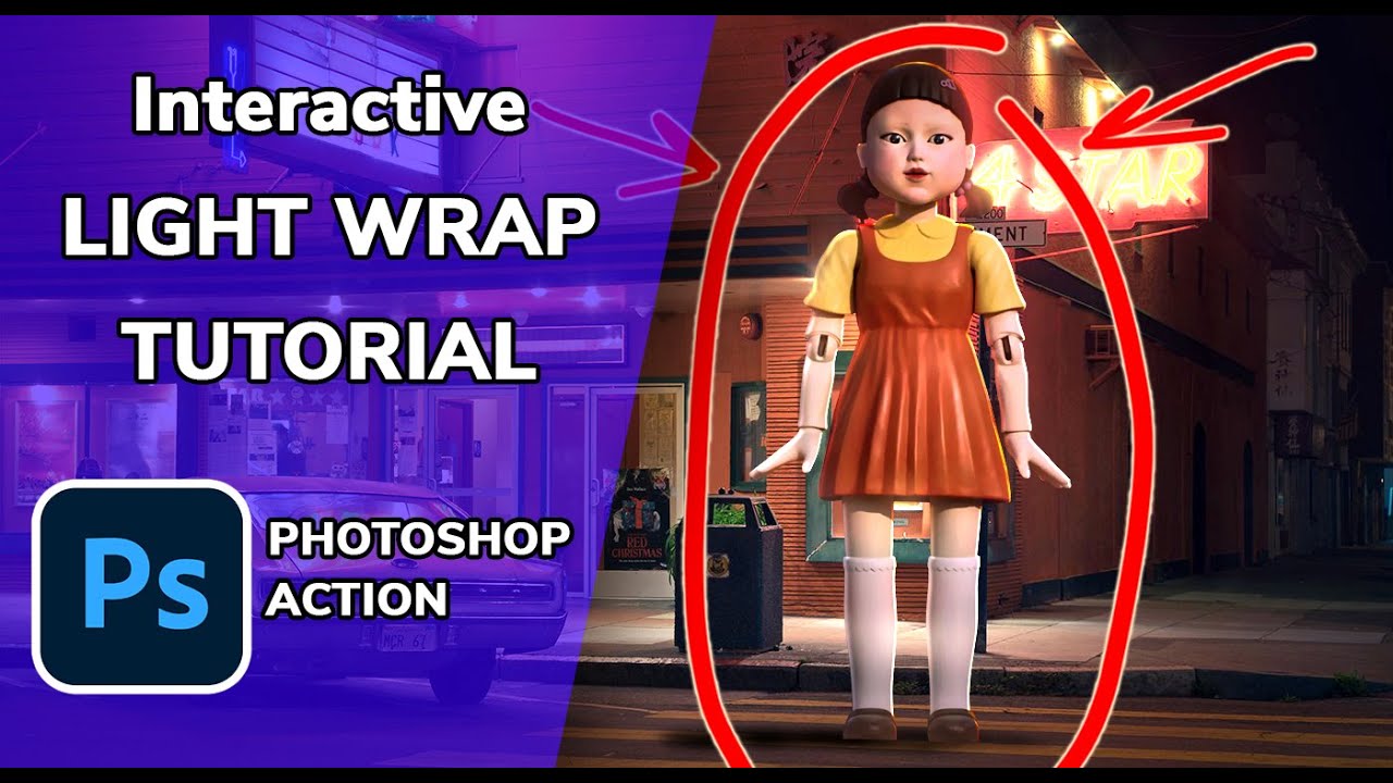 Realistic Interactive Light Wrap Effect in Photoshop Tutorial [Action ...
