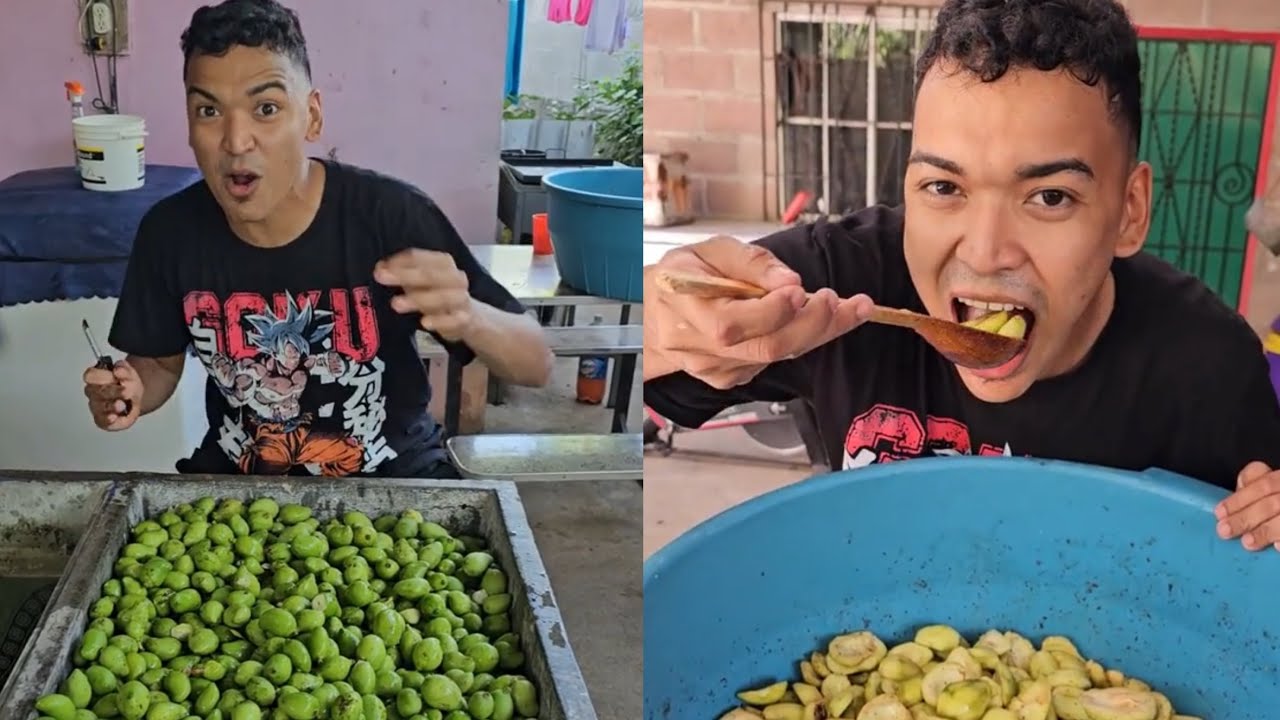 RETO COMIENDO MANGO PICANTE DE LARIN | NUEVOS TIKTOK DE LARIN, Jamel ...