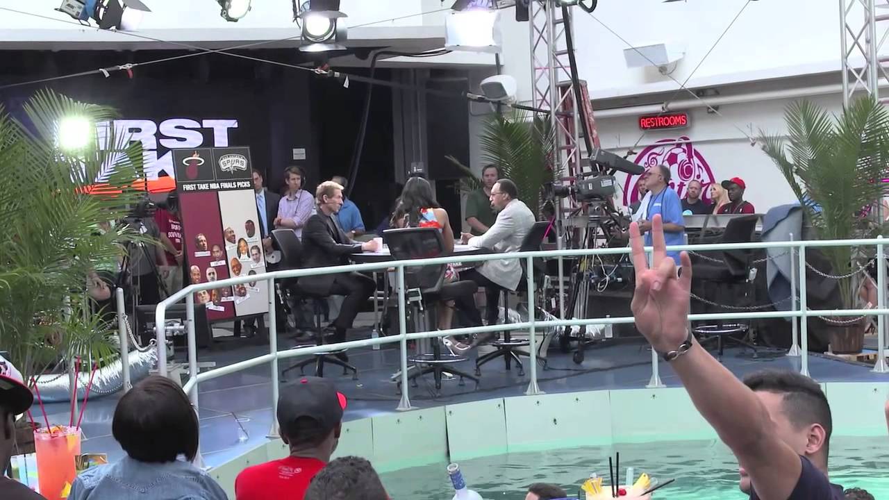 ESPN's First Take LIVE Broadcast from Clevelander - YouTube