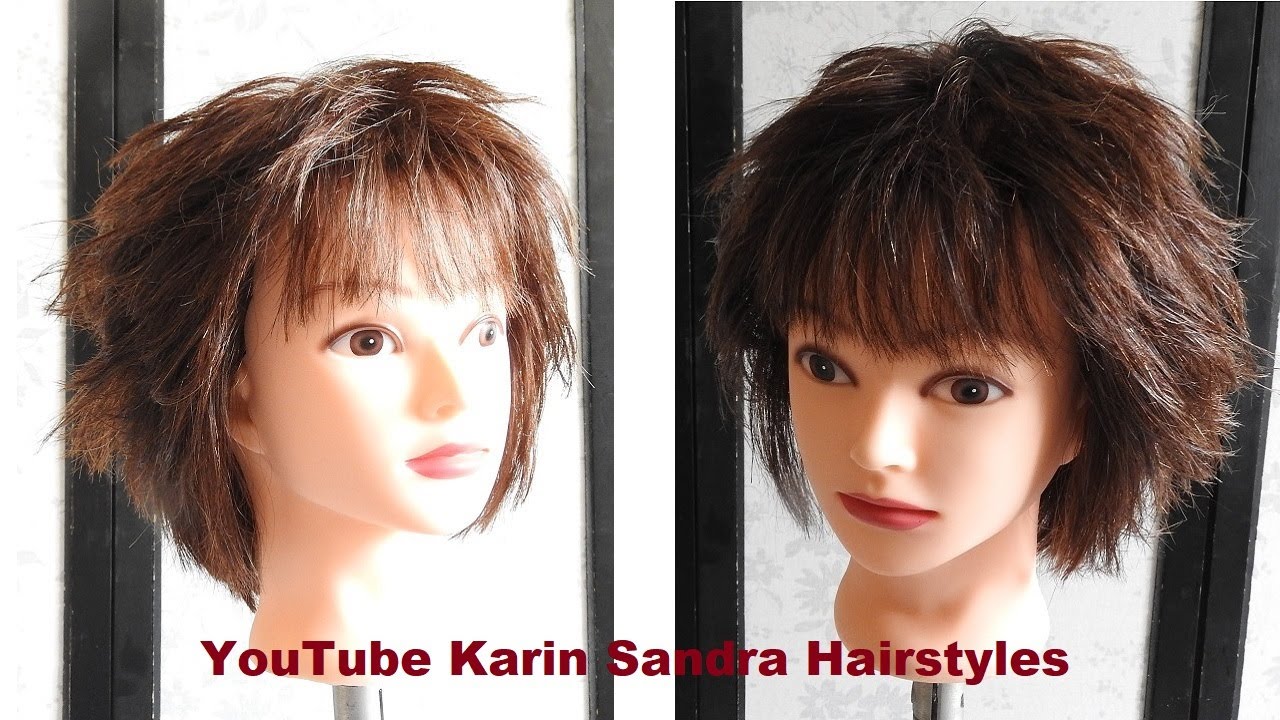 Short Shag haircut tutorial / Short layered haircut tutorial / Short ...