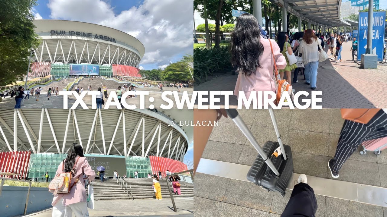 TXT ACT: SWEET MIRAGE in Bulacan💚💗 || Concert nanaman lezgo!🛫 - YouTube