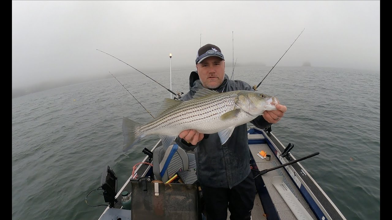 Just a sloppy day fishing for LAKE LANIER STRIPERS! - YouTube