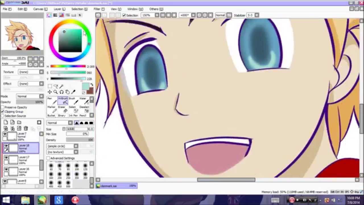 Chibi Denmark SpeedPaint: Hetalia - YouTube