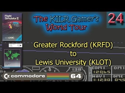 (C64) Flight Simulator II: Greater Rockford (KRFD) to Lewis University ...