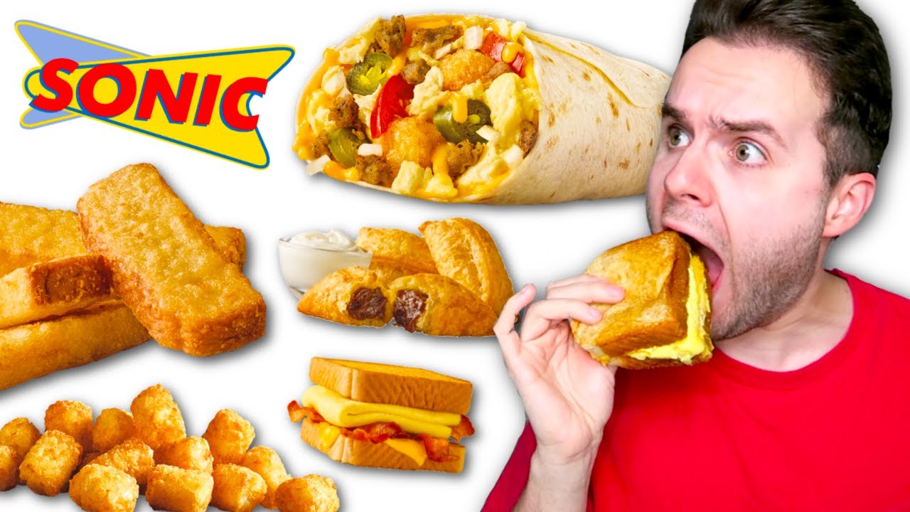 Trying Sonic Drive-In's FULL Breakfast MENU! - Fast Food Review - YouTube