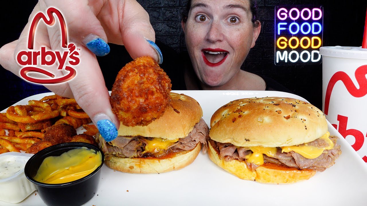 ASMR | ARBY'S | BEEF & CHEDDARS, MAC & CHEESE BITES | MUKBANG #asmr # ...