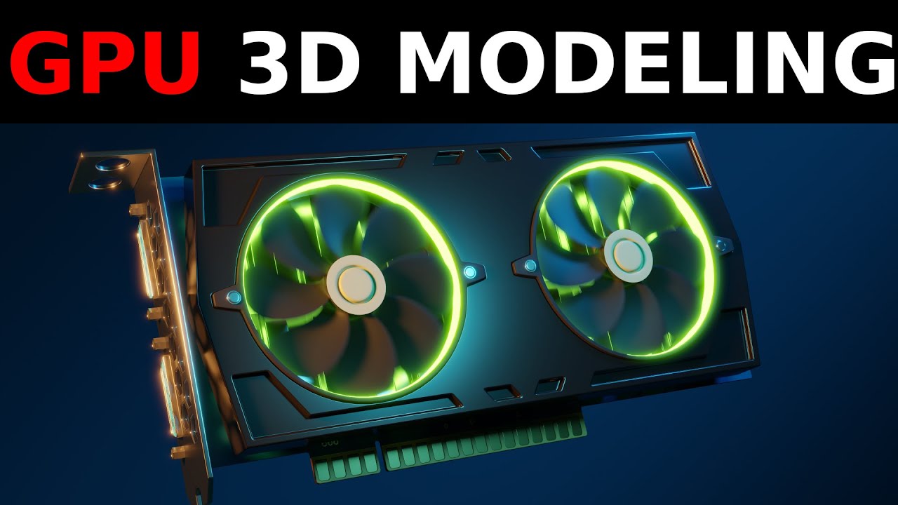 Blender timelapse of 3d modeling video card (GPU) - YouTube