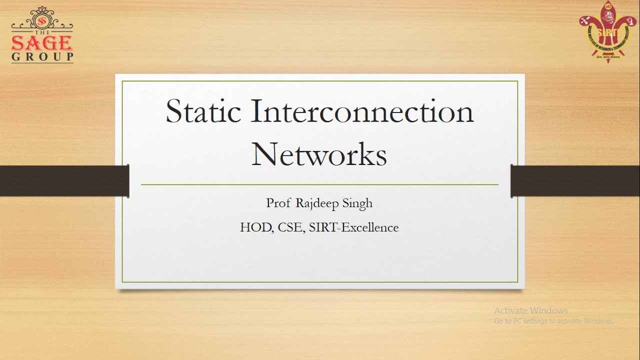 Static Interconnection Networks: ACA Lecture 8 Unit 1 by Prof Rajdeep ...