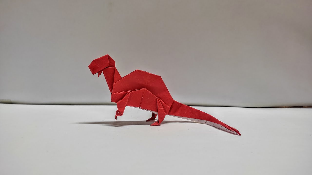 Origami Dinosaur Spinosaurus Step By Step - YouTube