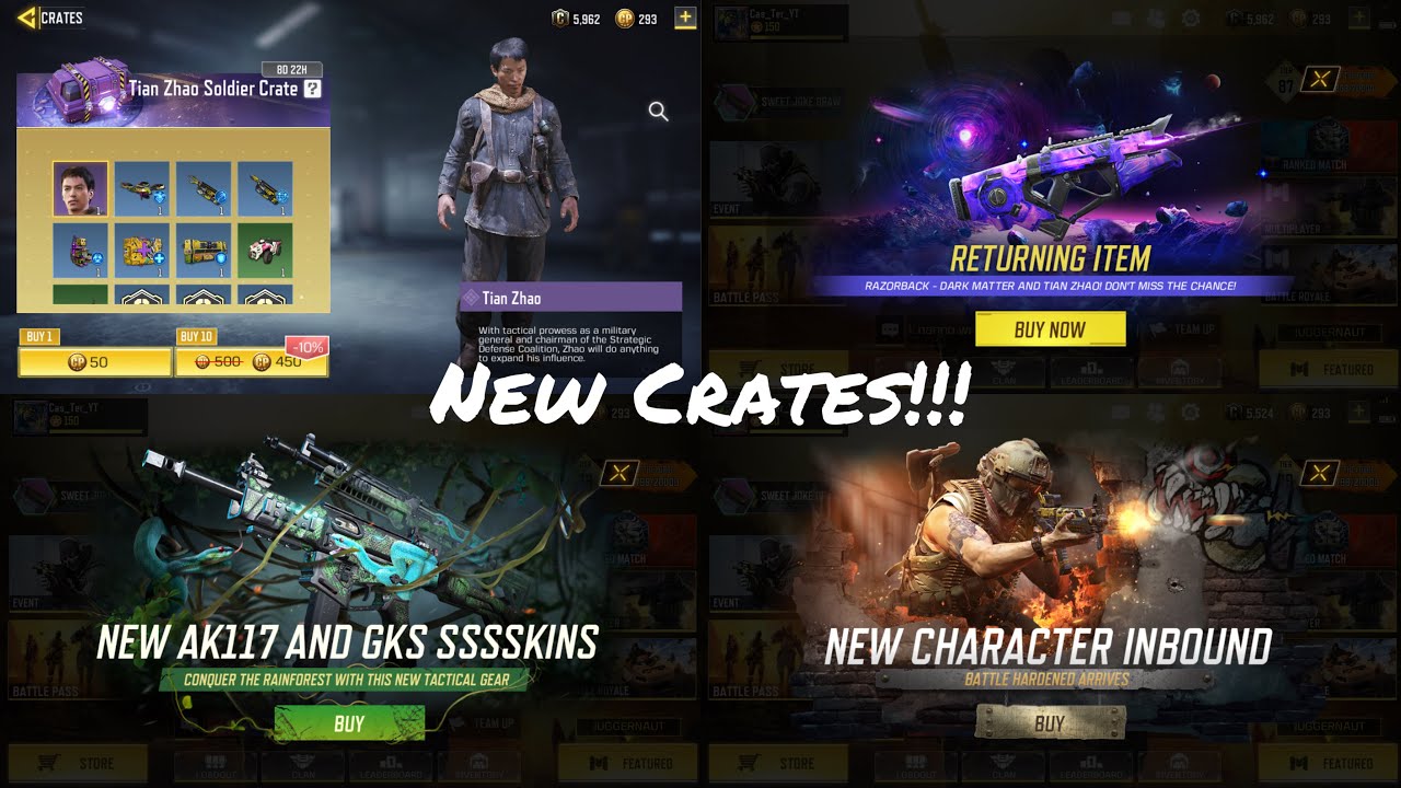 Call of Duty: Mobile | New Crates!!! “Tian Zhao Soldier Crate” and ...