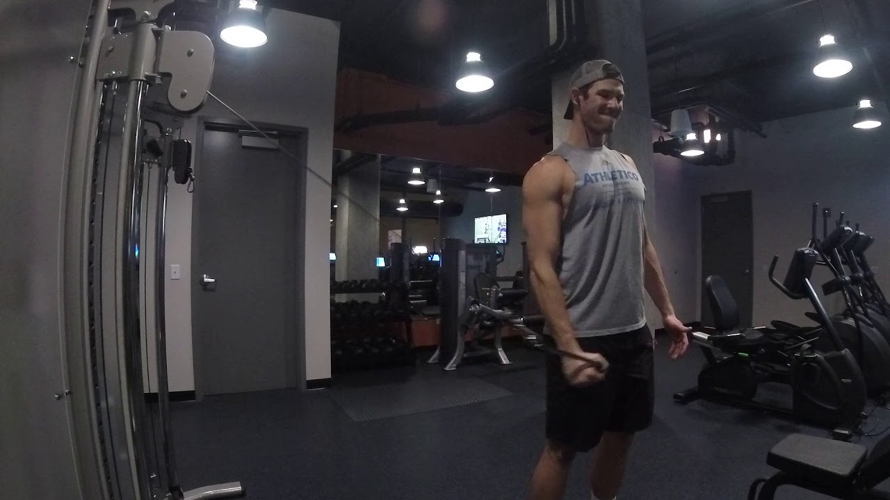 Cable shoulder adduction. - YouTube