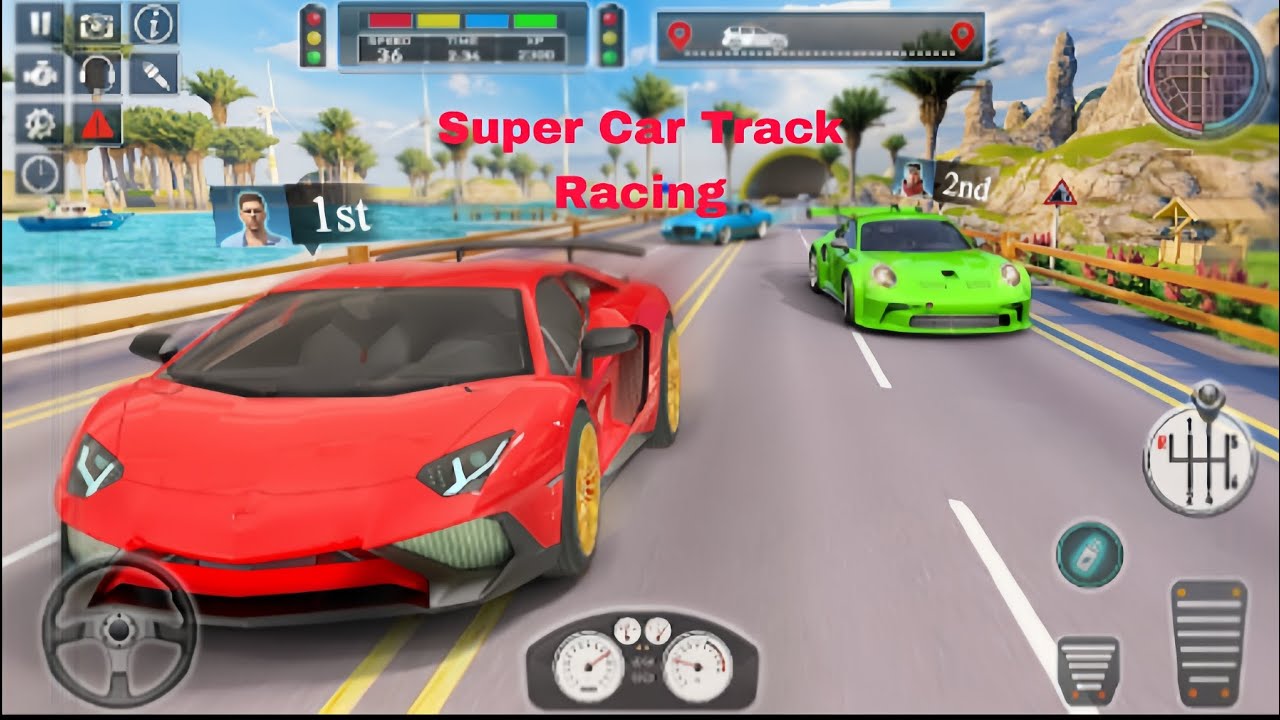 Super Car Track Racing Going - YouTube