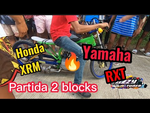 Partida 2 blocks Honda XRM vs Yamaha RXT 2 stroke - YouTube