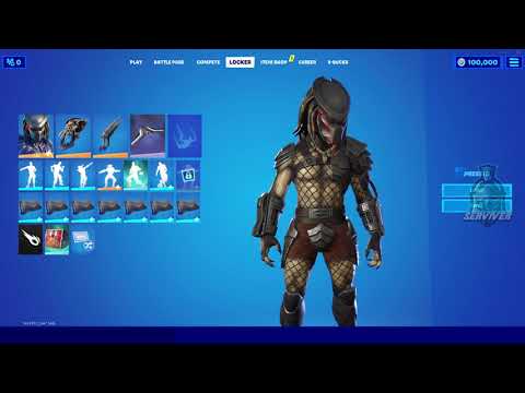 New Leaked Predator Skin & Predator Built in Emote, Pickaxe, Back Bling ...
