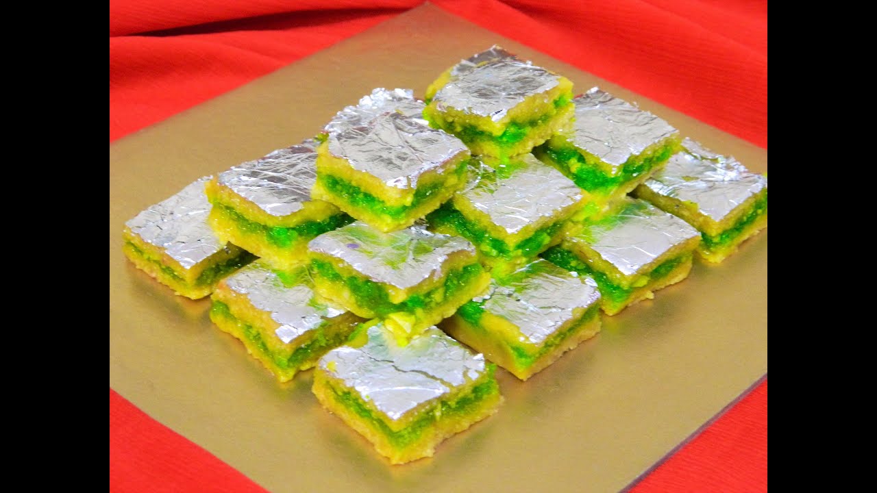 Kaju Katli / Sangam Barfi / Sandwich Cashew Fudge / Stuffed Kaju Katli ...