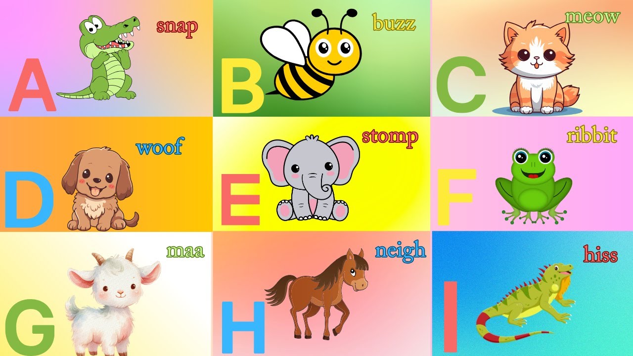 Learn Alphabet with Animal Names & Sounds - YouTube