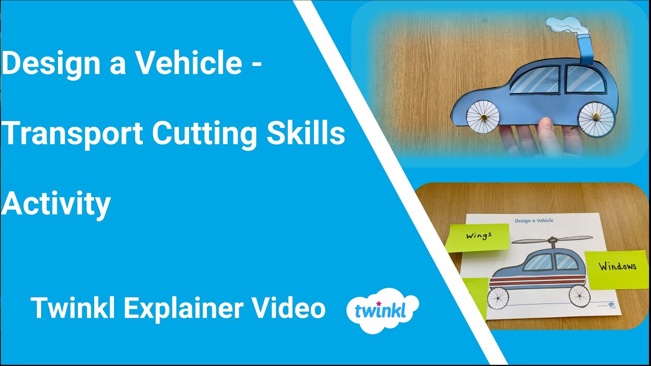 Design a Vehicle Activity | Fine Motor Scissor Skills - YouTube