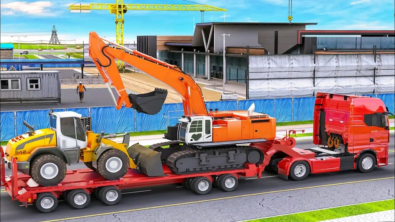 JCB company ||Excavator Driller & Cutter Trucks for Kids || Bypass Road ...