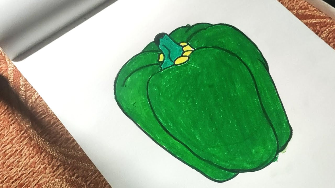 Capsicum Drawing For Kids