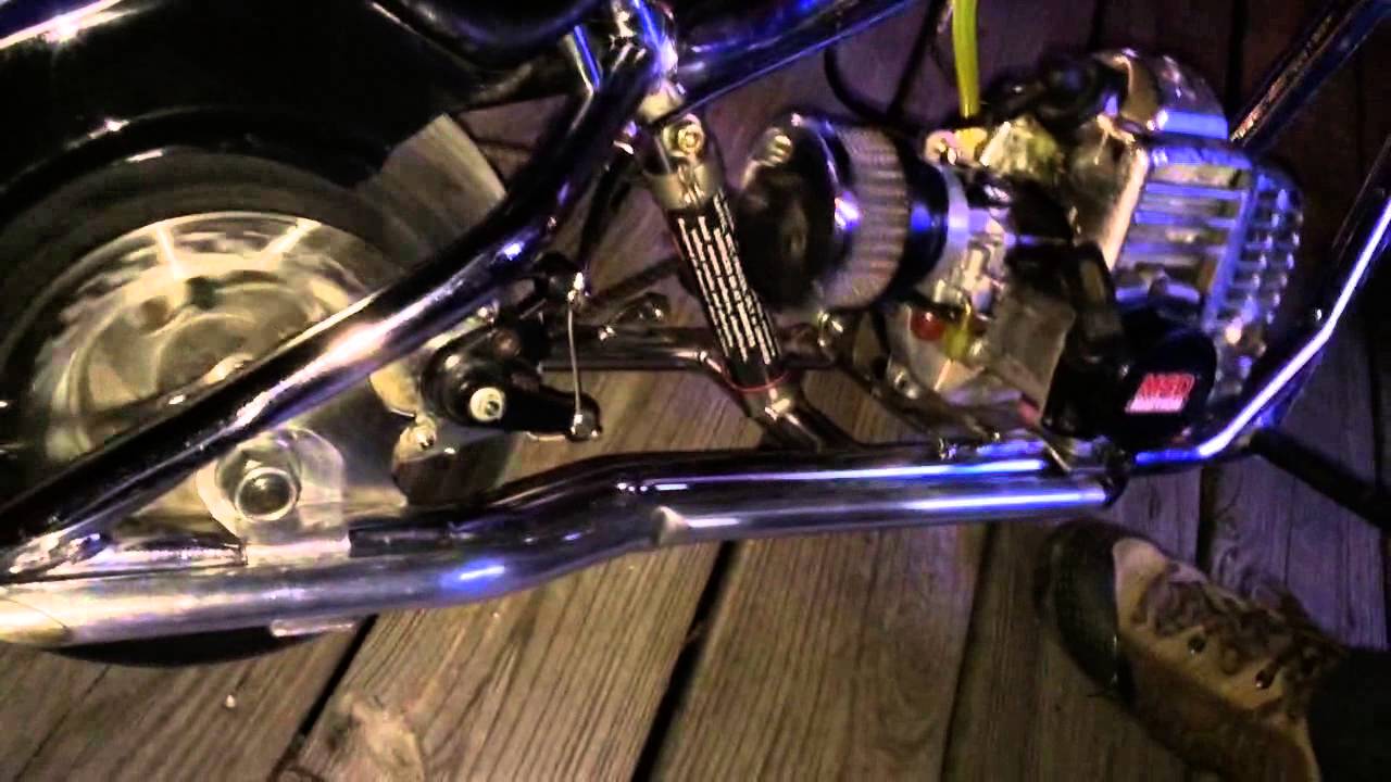 West Coast Hogs Mini Chopper Custom Exhaust - YouTube