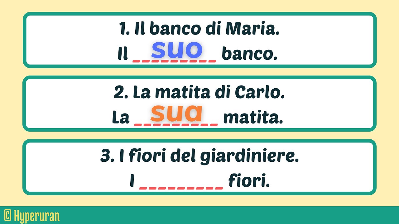 Italian How To Use Possessive Adjectives pronouns Mio tuo Genitive italian-how-to-use-possessive-adjectives-pronouns-mio-tuo-genitive