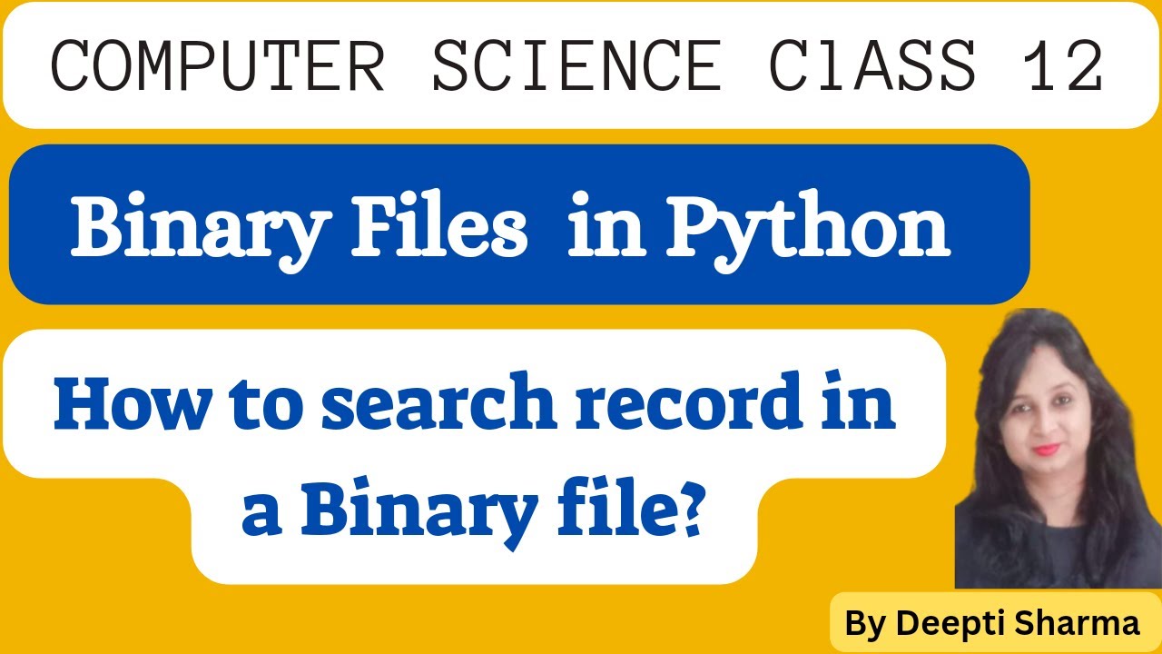 How To Search Record In A Binary File File Handling Binary File 1666