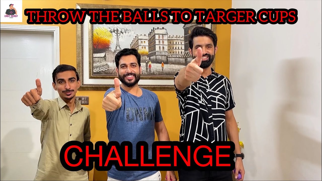 Throw The balls to target cups | Funny Game Challenge | #challenge # ...