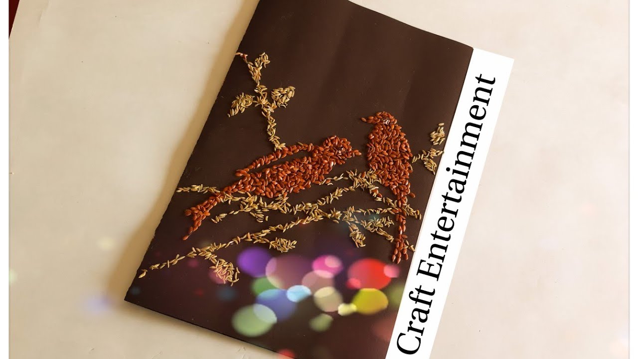 Bird craft - Using Flax seeds and Fennel seeds // Home decor - YouTube