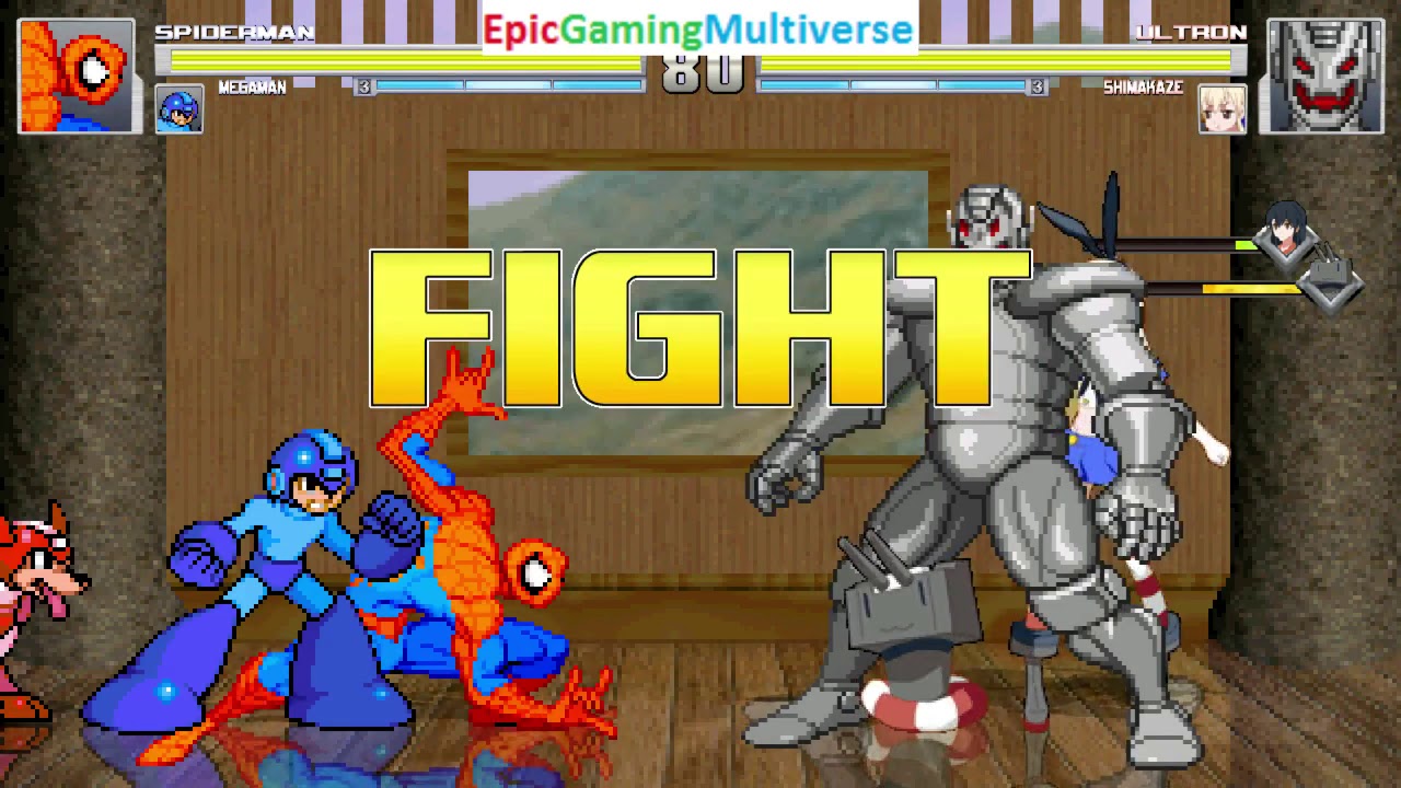 Spider-Man And Mega Man VS Ultron And Shimakaze In A MUGEN Match ...
