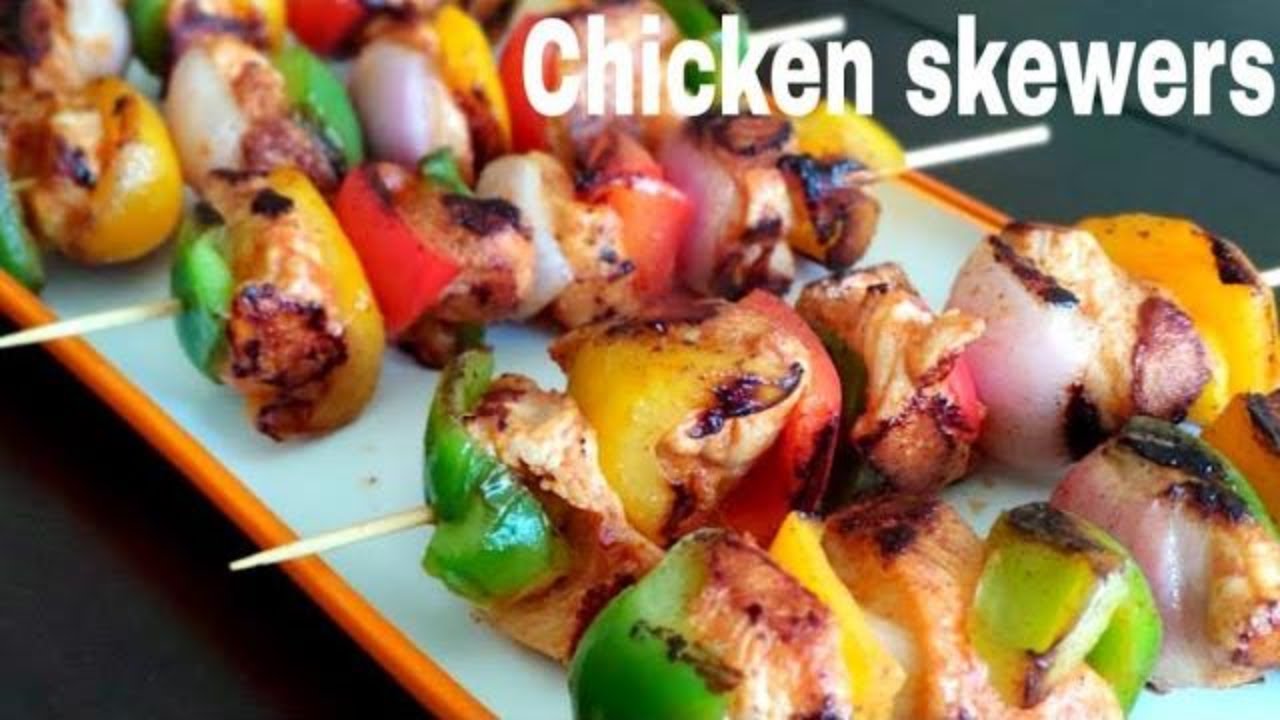 Chicken Skewers | Quick Chicken Kebab on Tawa | Easy Chicken Kabab ...
