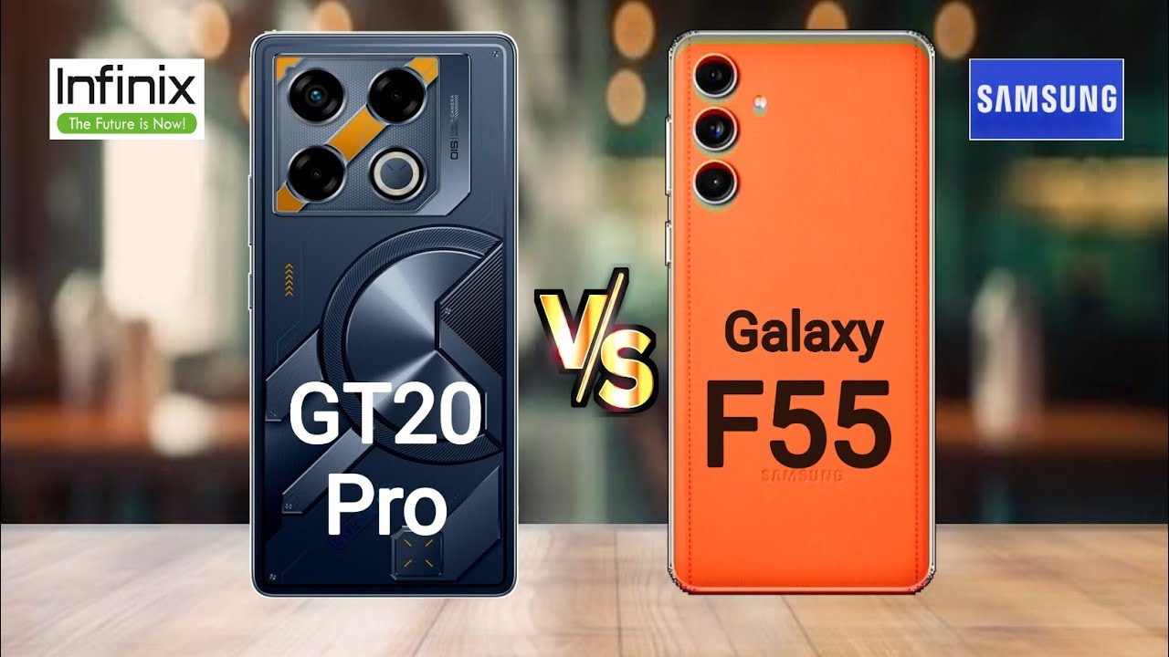 Infinix GT20 Pro 5G vs Samsung Galaxy F55 5G - YouTube