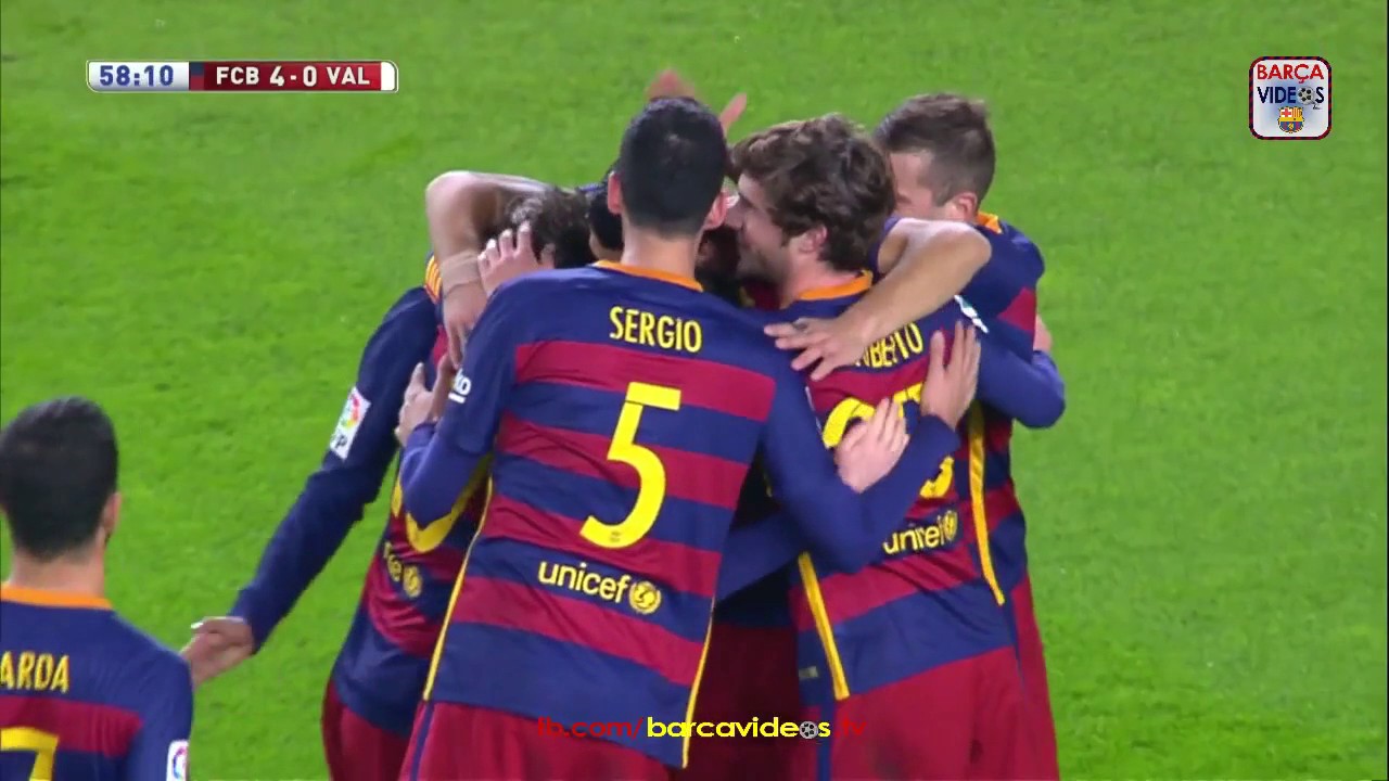 Barca 7-0 Valencia (Copa 2015-16) - YouTube