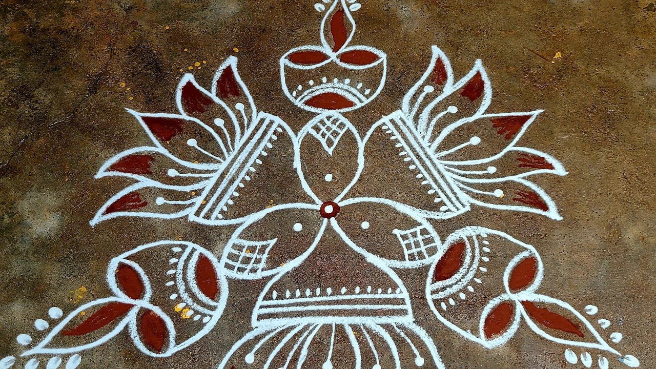 Karthigai matha simple rangoli kolama | Margazhi matham kolam 🌼🌺🌼 - YouTube