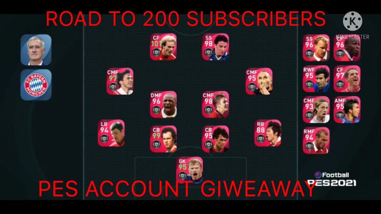 GIVEAWAY pes account road to 200 subscribers power giveaway - YouTube