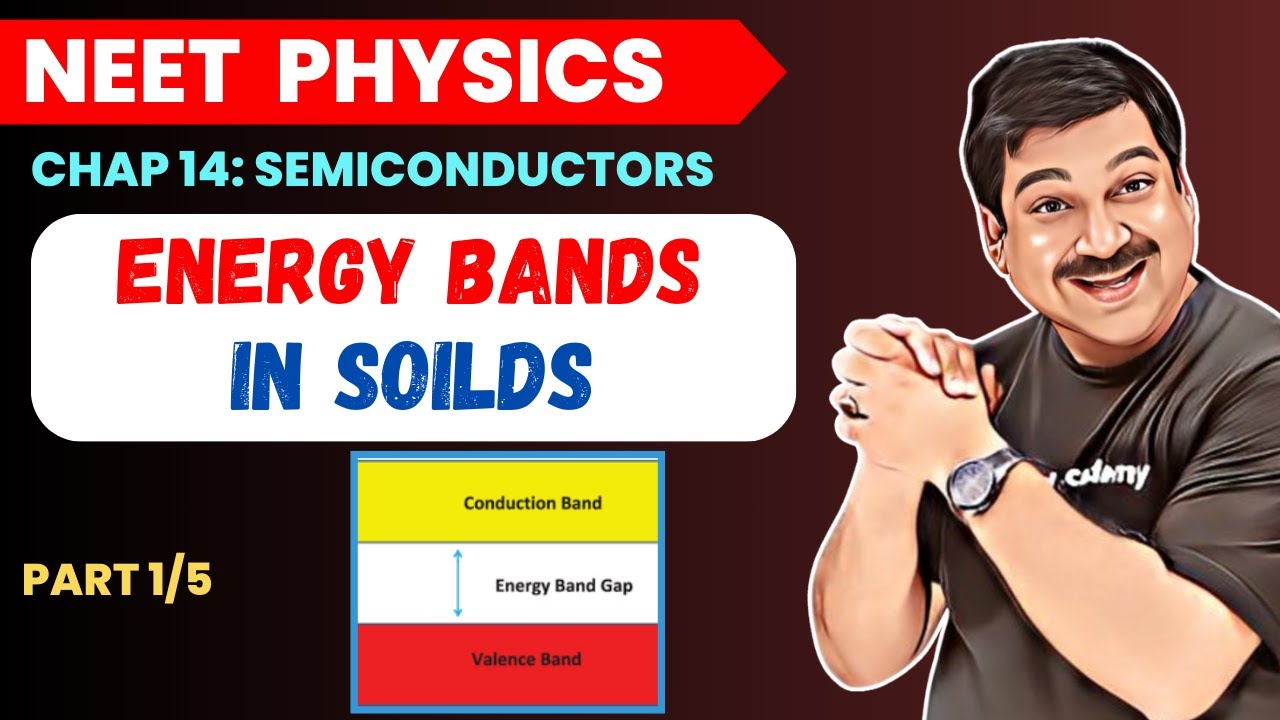 Energy Bands in Solids for NEET 💥 Chap 14 SEMICONDUCTORS Part 1 ...